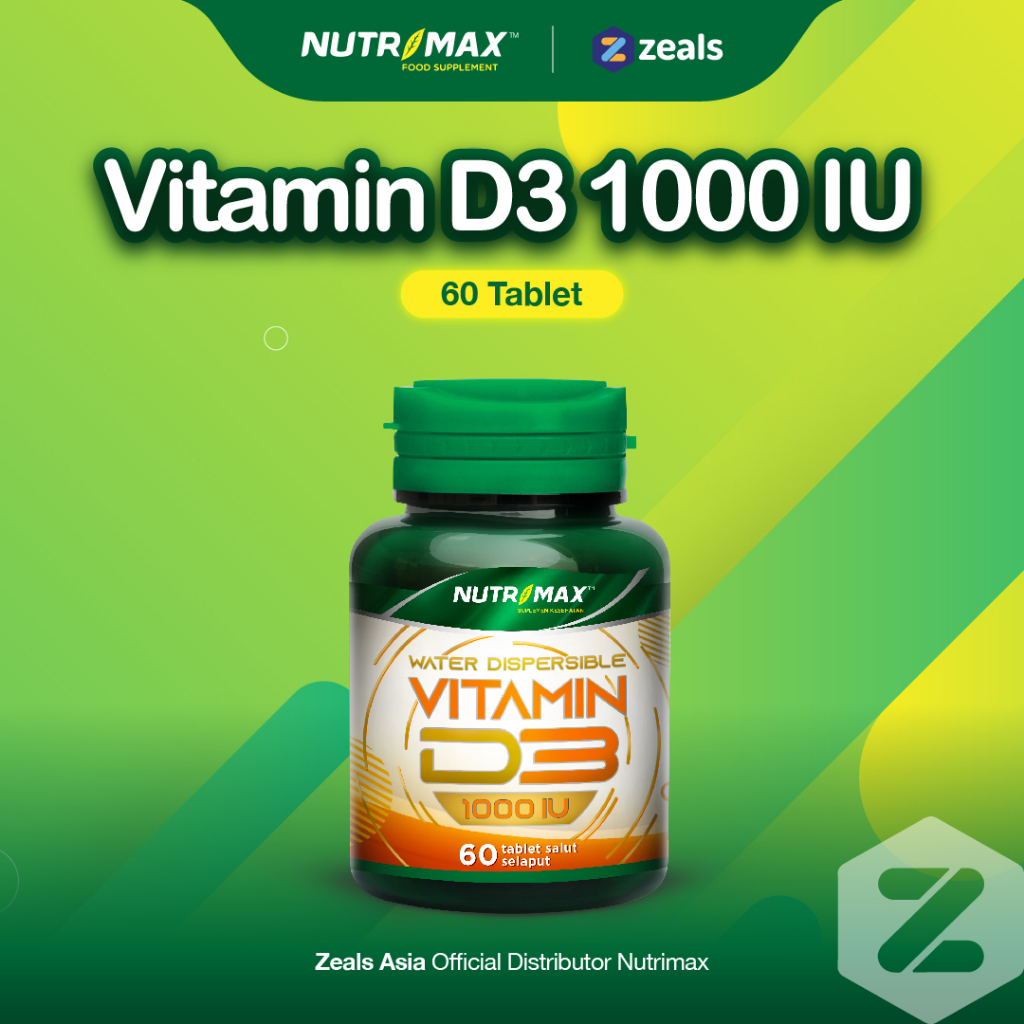 Jual Nutrimax Vitamin Vit D3 1000 IU 60 Tablet / Kesehatan Tulang Gigi Imunitas Osteoporosis ...