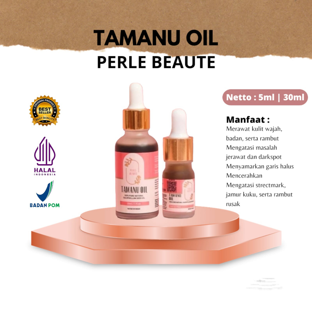 Jual Tamanu Oil by Perle Beaute 5ml | 30ml | Shopee Indonesia