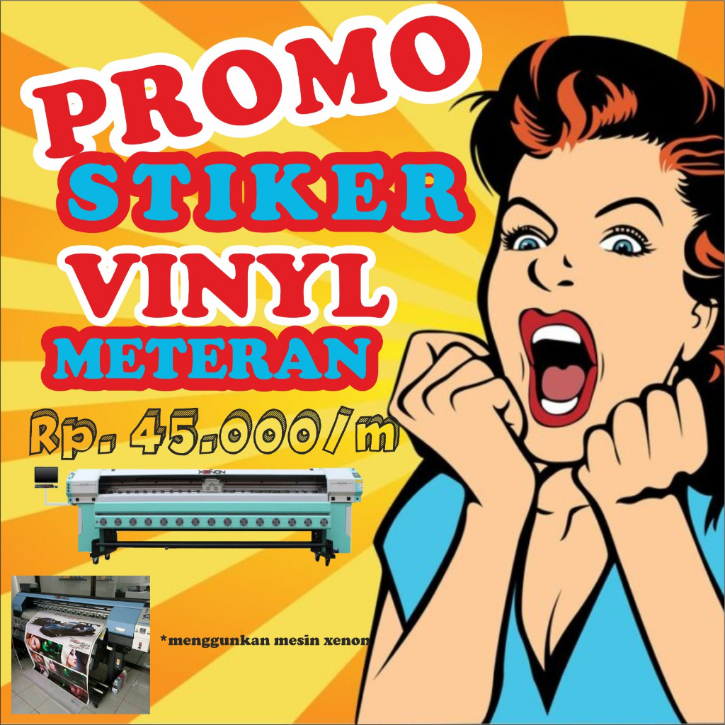 Jual Cetak Stiker Vinyl Outdoor Anti Air Costum Kualitas Hirest 1 Hari ...