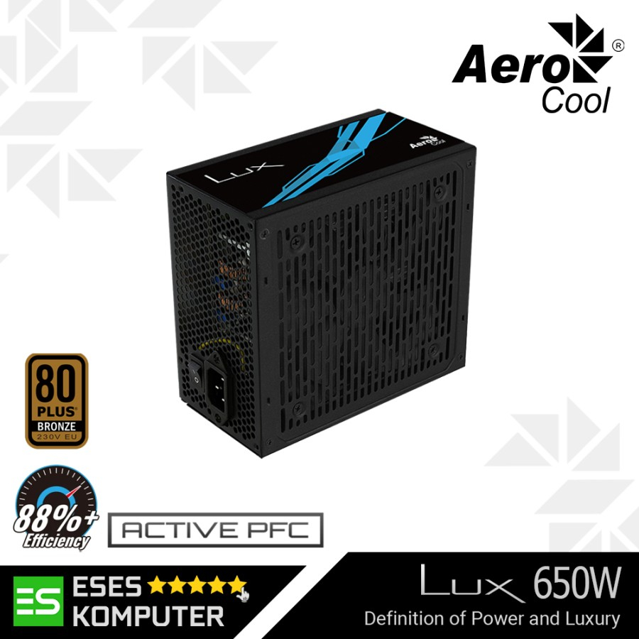 Jual PSU Aerocool LUX 650W - 650 Watt 80 Plus Bronze / 80+ Bronze ...