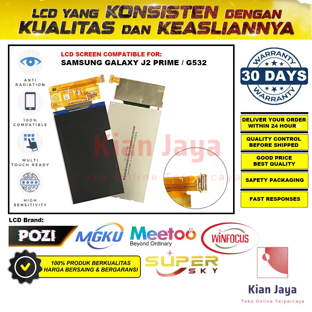 Jual LCD Samsung Galaxy J2 Prime G532 INCELL Bisa Atur Kontras | Shopee ...