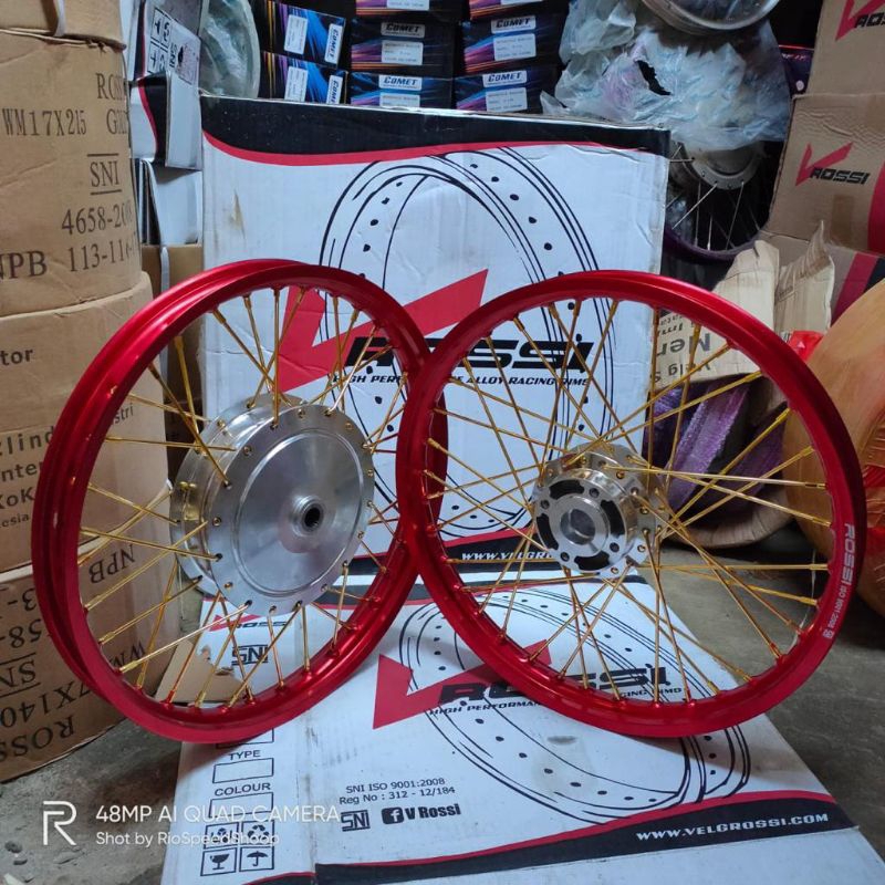 Jual Velg jari jari untuk motor Mio smile, Mio sporty, Mio soul karbu Ring 17x140/140 | Shopee ...