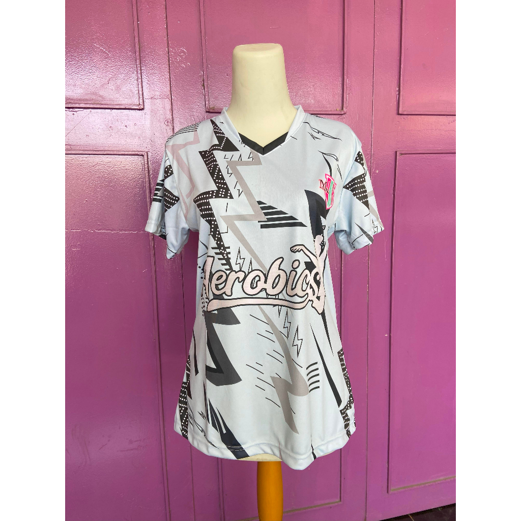 Jual Jersey Aerobic Baju Senam Kekinian (Flash Blue) | Shopee Indonesia