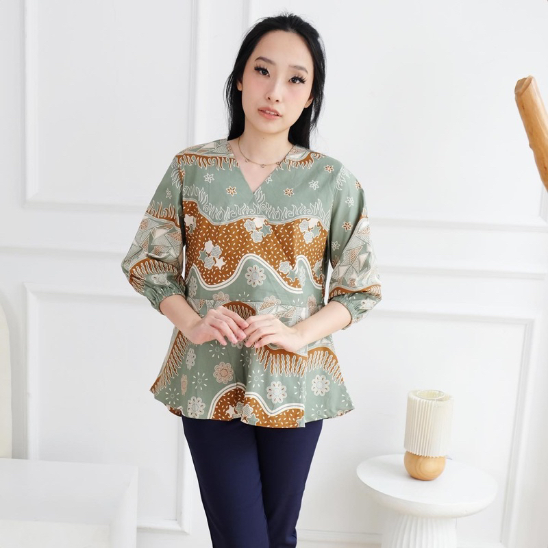 Jual PUTRI PEPLUM ALYS BATIK WANITA MODERN | Shopee Indonesia
