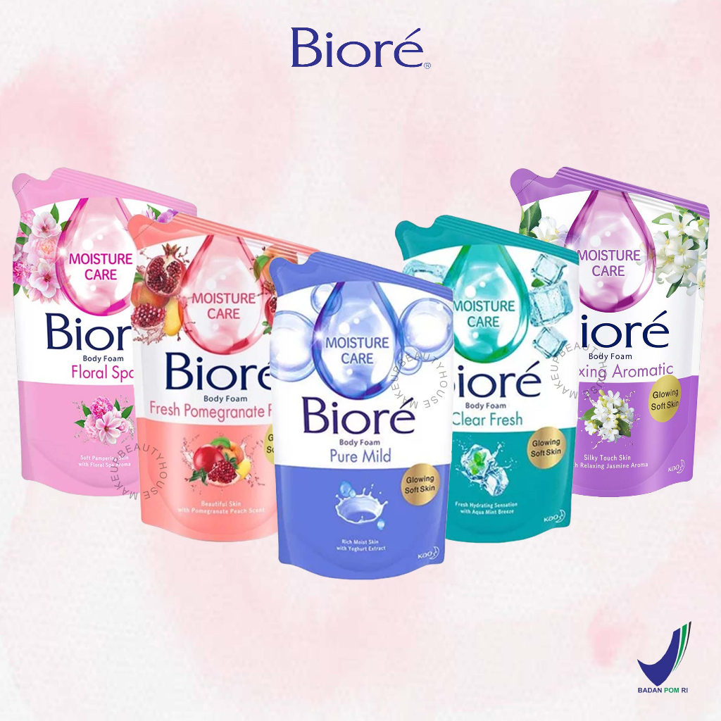 Jual BIORE Body Foam Sabun Mandi Cair Moisture Care Pouch 400ml - Relaxing Aromatic | Clear ...