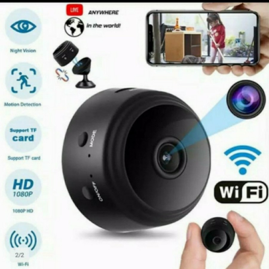 Jual Cctv mini a9 aplikasi ftycampro had 1080p night vision spycamera ...