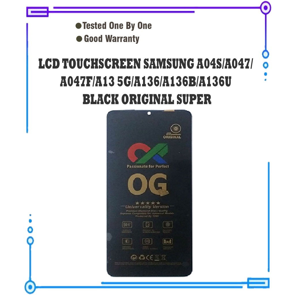 Jual LCD TOUCHSCREEN SAMSUNG A04S - A047 - A047F - A13 5G - A136 - A136B - A136U - BLACK - OG ...