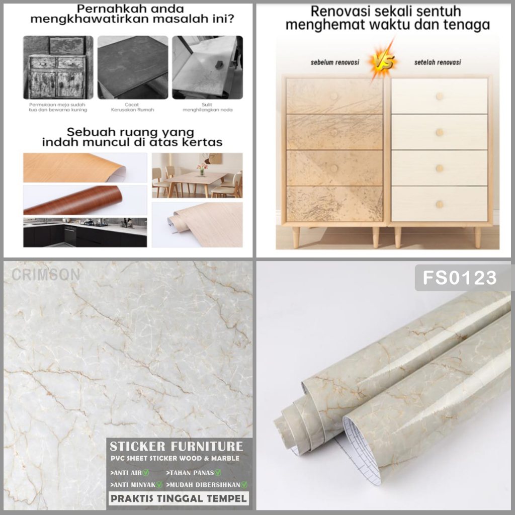 Jual PELAPIS FURNITURE - HPL STIKER PVC - TACON SHEET - DECOSHEET ...