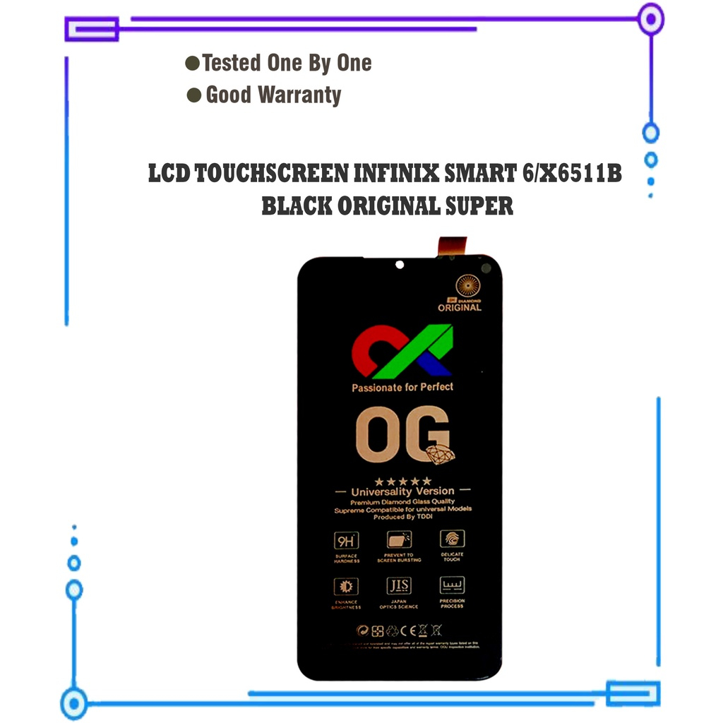 Jual LCD TOUCHSCREEN INFINIX SMART 6 - X6511B - BLACK OG SUPER - LCDTS ...