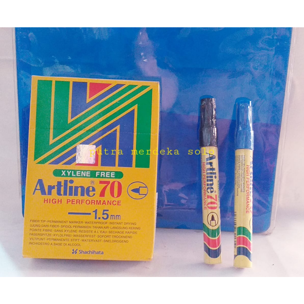 Jual Spidol Permanent Artline 70 Hitam Biru Merah | Shopee Indonesia