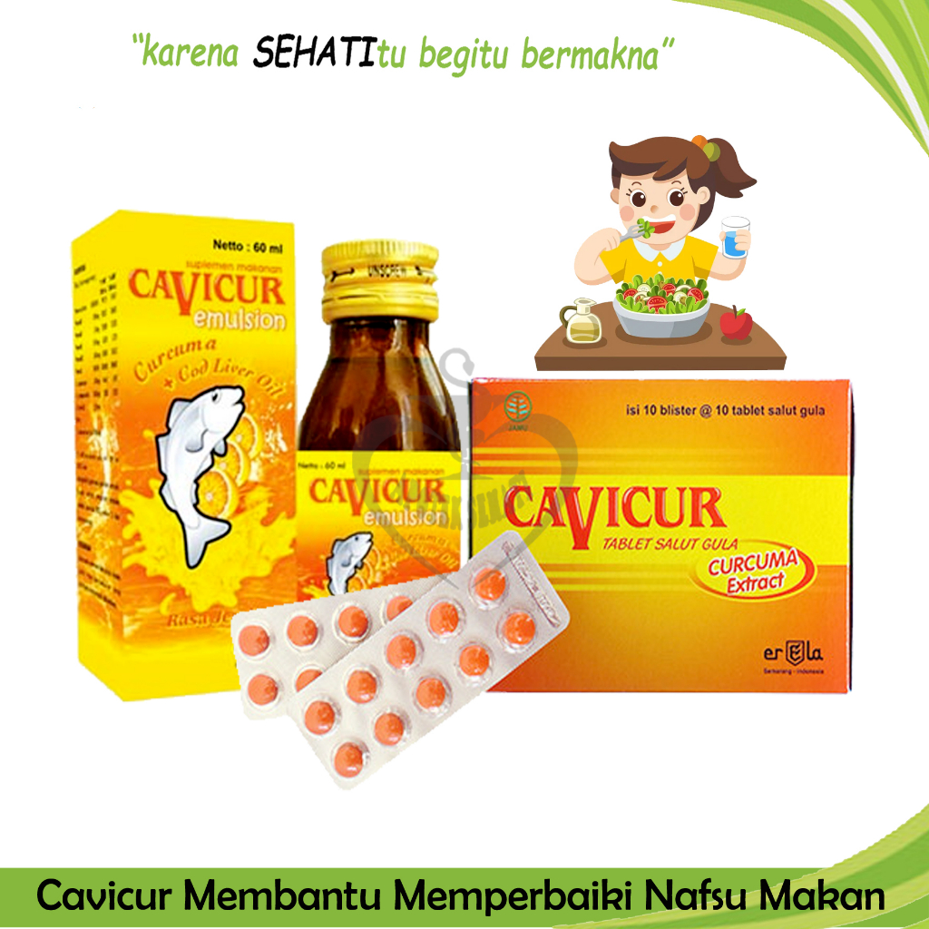 Jual Cavicur Vitamin Penambah Nafsu Makan Multivitamin | Shopee Indonesia