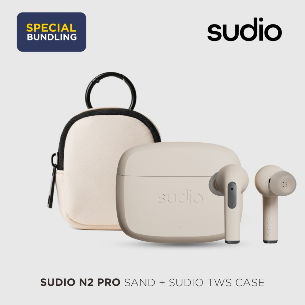 Jual Sudio N2 Pro Sand - True Wireless Bluetooth in-Ear Earbuds with ANC | Shopee Indonesia
