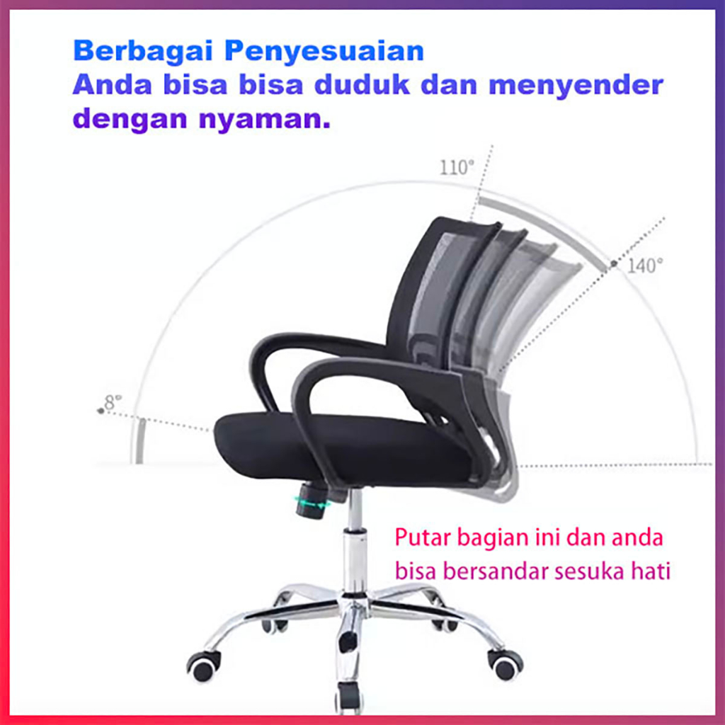 Jual Kursi Kerja Kantor/Kursi Kantor Jaring/Kursi Gaming/Kursi Staff/Kursi Belajar/Kursi Kantor ...