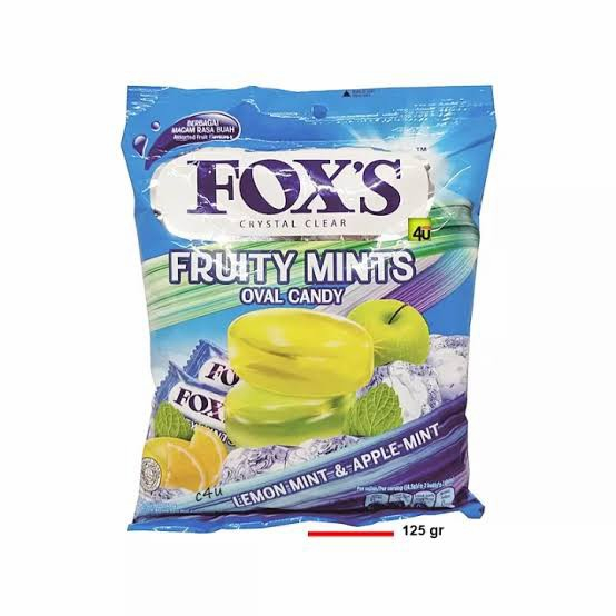 Jual Fox's Fruity Mints Oval Candy Lemon Mint & Apple Mint [125 Gr ...