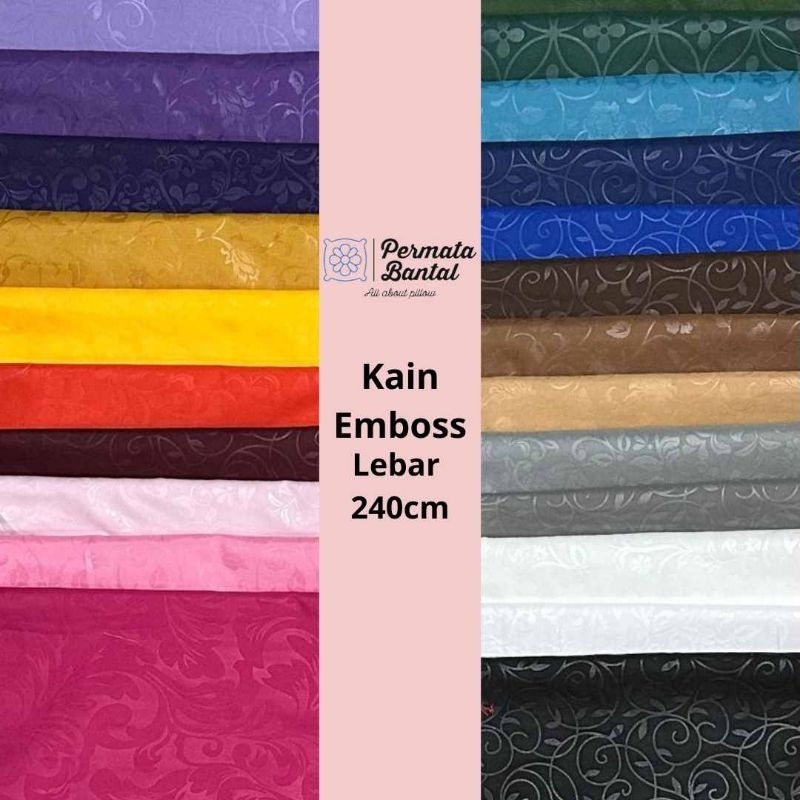 Jual Kain Polymicro/Katun Mikro EMBOSS 1meter x 2,4 meter | Shopee ...