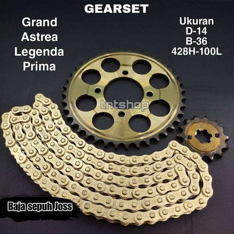 Jual Gear gir set Grand Astrea Legenda gigi tarik rantai roda gearset ...