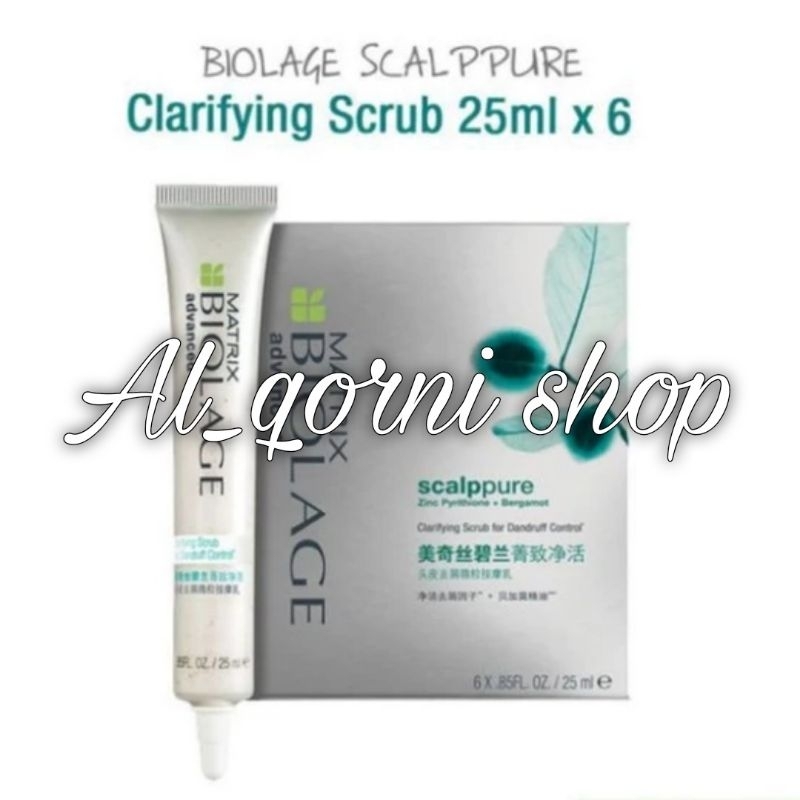 Jual Matrix Biolage Scalppure Clarifying Scrub 6 × 25ml Dandruff ...