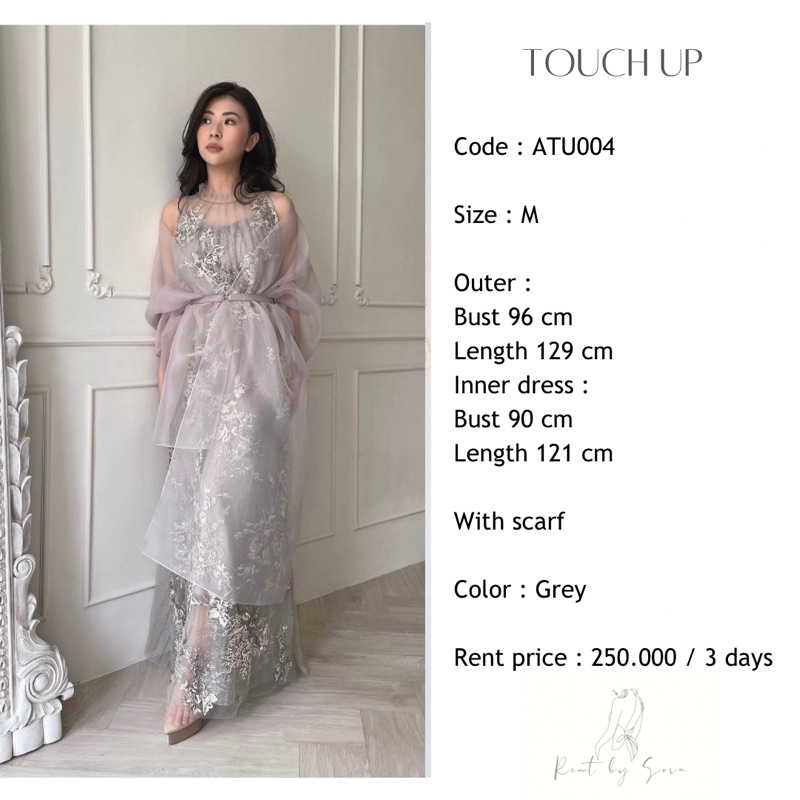 Jual SEWA / RENTAL DRESS KONDANGAN TOUCH UP ATELIER ATU004 | Shopee ...