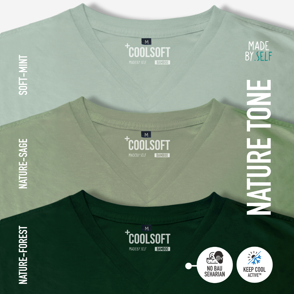 Jual Kaos Polos V Neck BAMBOO COOLSOFT COTTON 100% Ringspun Katun Bambu ...