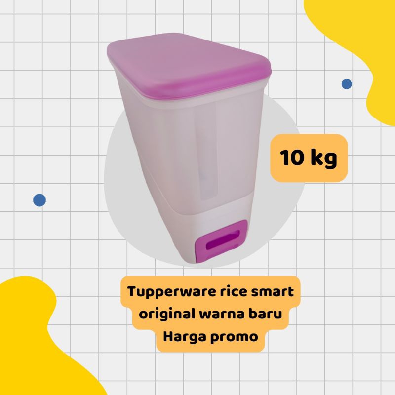 Jual BARU ricesmart tupperware 10 kg tempat beras estetik | Shopee ...