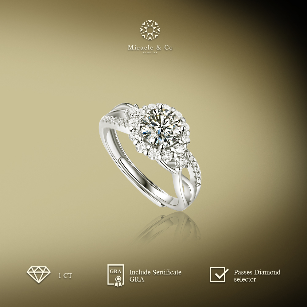 Jual Miracle & Co - Cincin Solitaire Flower Shape - Cincin Wanita Batu ...