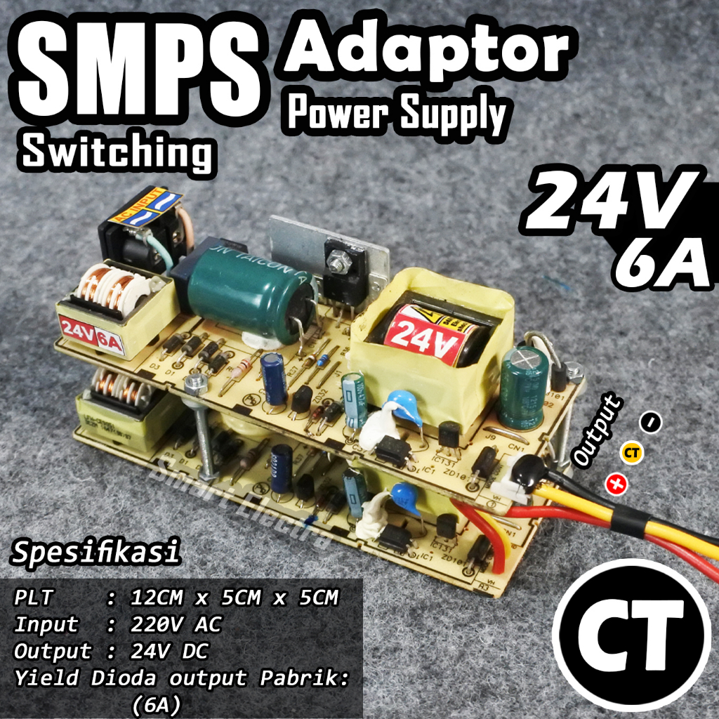 Jual SMPS power Supply 12V, 15V, 24V, 32V, 35V, 42V, 45V, dan 55V 6A CT dan NON CT | Shopee ...