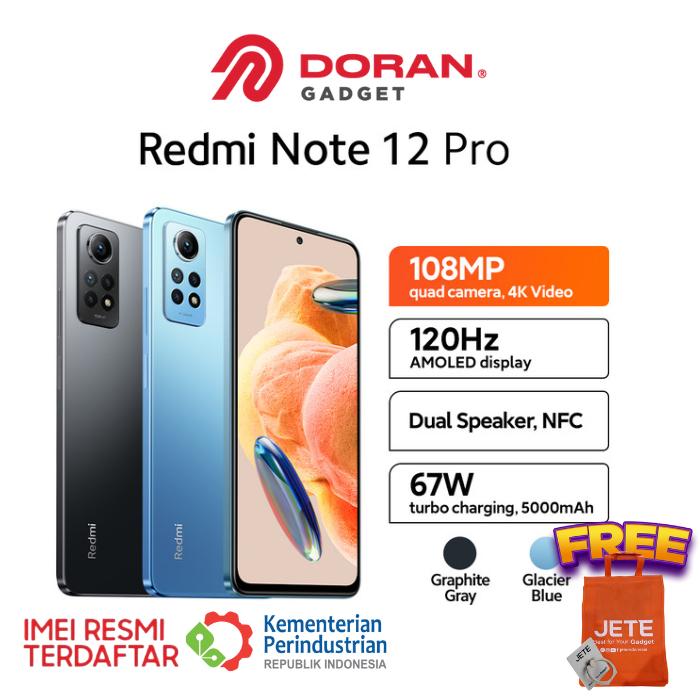 Jual Xiaomi Redmi Note 12 Pro 4G LTE RAM 6/128GB 8/256GB Garansi Resmi ...