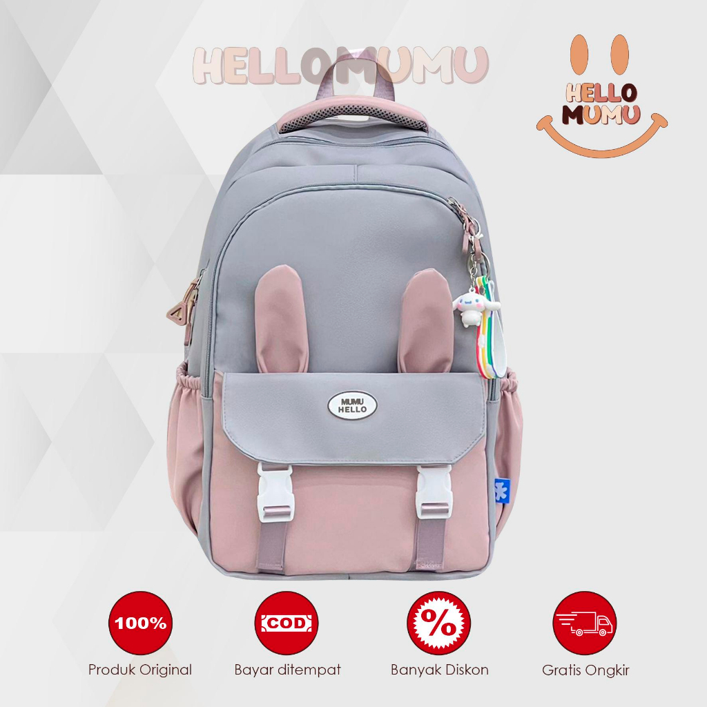 Jual Hellomumu Backpack RABBIT MUMU - HM309 | Shopee Indonesia