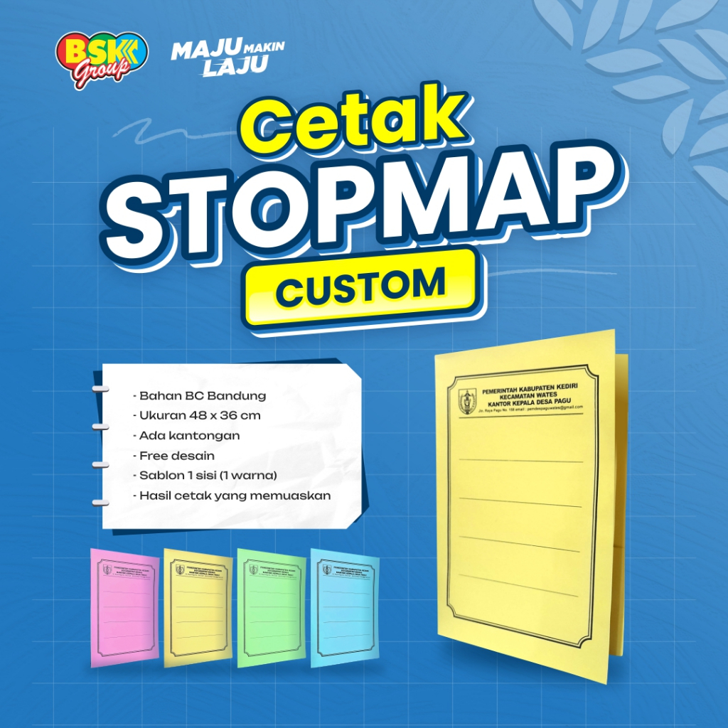 Jual CETAK STOPMAP CUSTOM FREE DESAIN | Shopee Indonesia