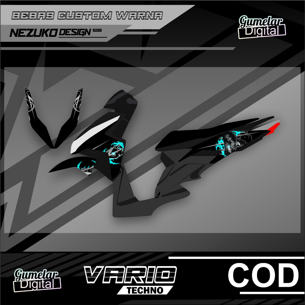 Jual STRIPING SIMPEL HONDA VARIO TECHNO NEZUKO DEMON SLAYER SUDAH DI ...