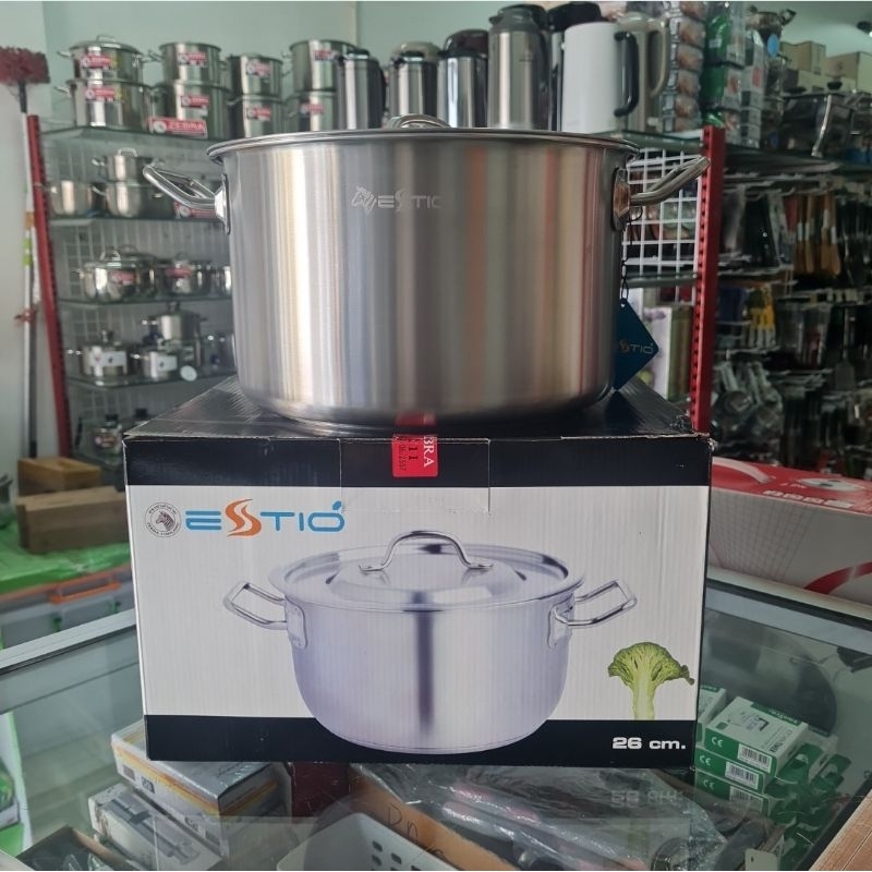 Jual 162235 Panci Sauce Pot D26cm Estio Pro, Zebra Thailand, SUS 304 ...