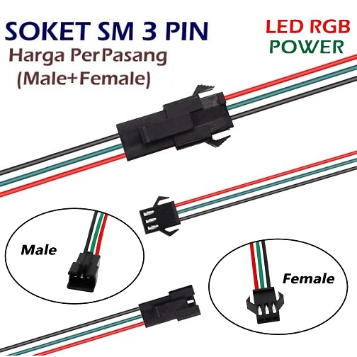 Jual Soket Terminal Kabel Jantan Betina Socket Baterai Lipo 3S 3 Pin ...
