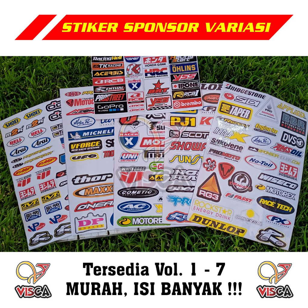 Jual Stiker Pack Racing - Stiker Sponsor Aesthetic Keren - Sticker ...