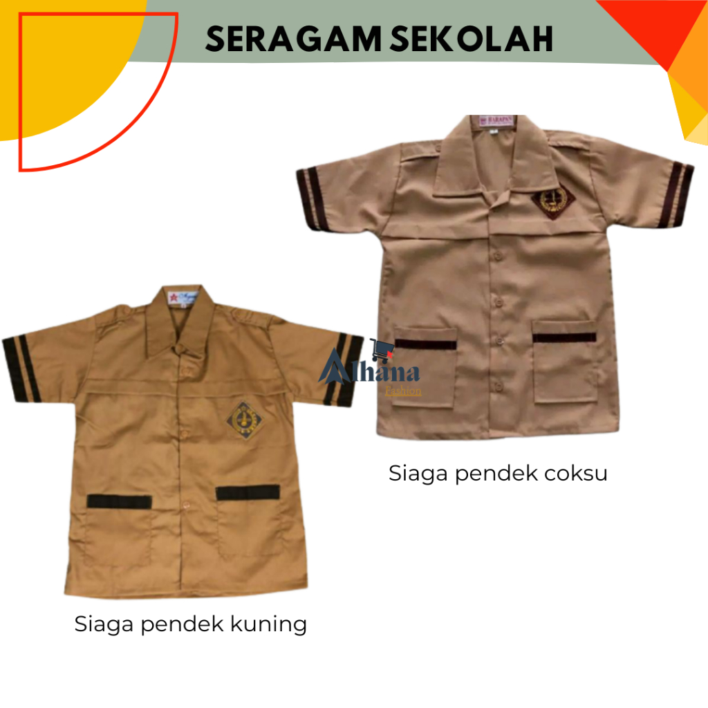 Jual SERAGAM SEKOLAH SD HEM ATASAN PRAMUKA SIAGA PENDEK KEMEJA SIAGA ...