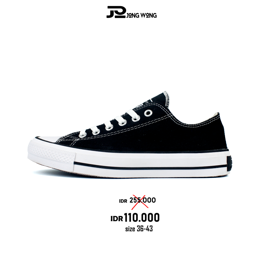 Jual Jong Wong Official - Sepatu Sekolah Klasik Low Black White ...