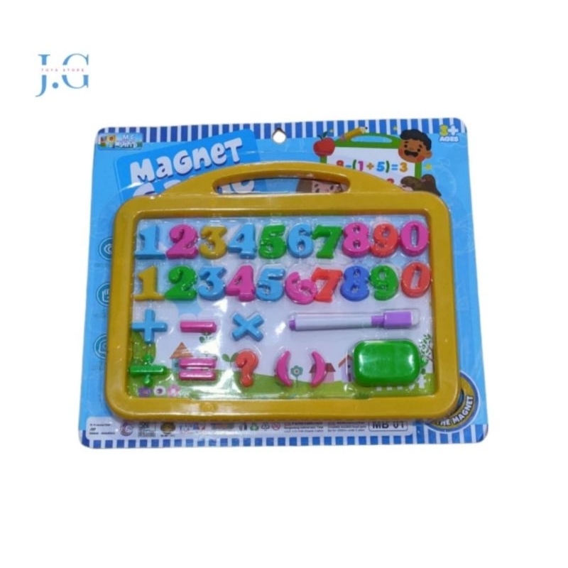 Jual Mainan Edukasi Papan Tulis Magnet Whiteboard Angka & Spidol ...