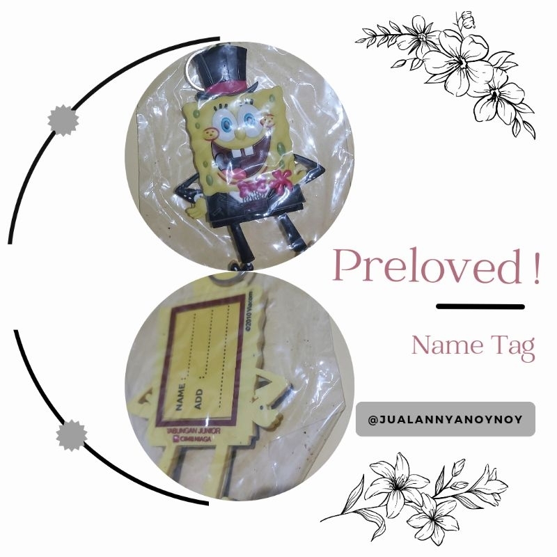 Jual Name Tag Spongebob Besar | Shopee Indonesia