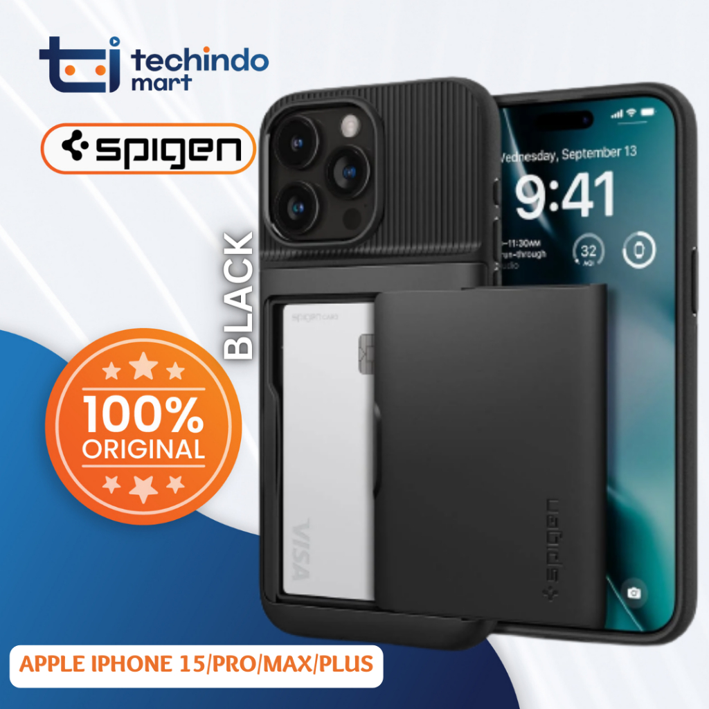 Jual Case iPhone 15 Pro / Max Spigen Slim Armor Card Slot Wallet Casing ...