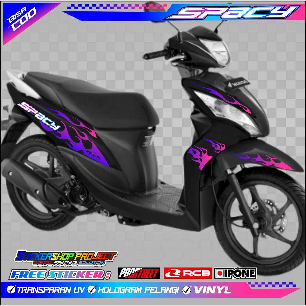 Jual STRIPING VARIASI HONDA SPACY DESAIN API / STICKER LIST MOTOR HONDA ...