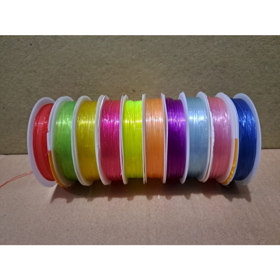Jual Tali Korea Senar Elastis Crystal Tec warna | Shopee Indonesia