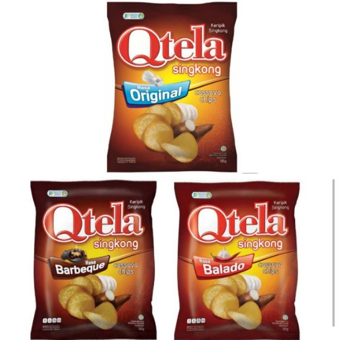 Jual QTELA KERIPIK SINGKONG RASA ORIGINAL | BBQ | BALADO | Shopee Indonesia