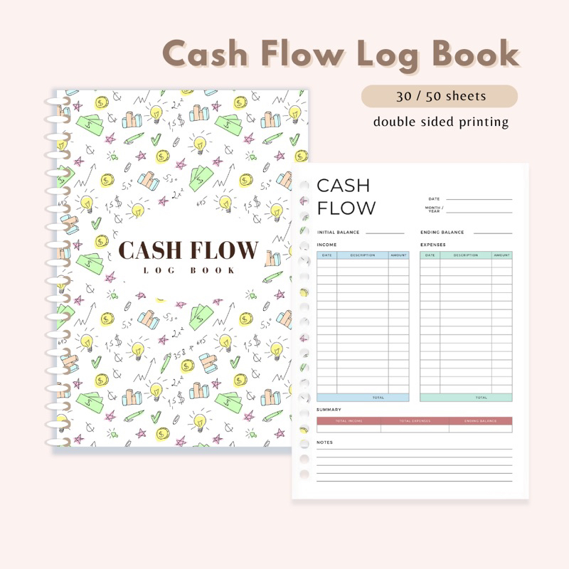 Jual Cash Flow Log Book / Notebook Budget Planner / Buku Keuangan ...
