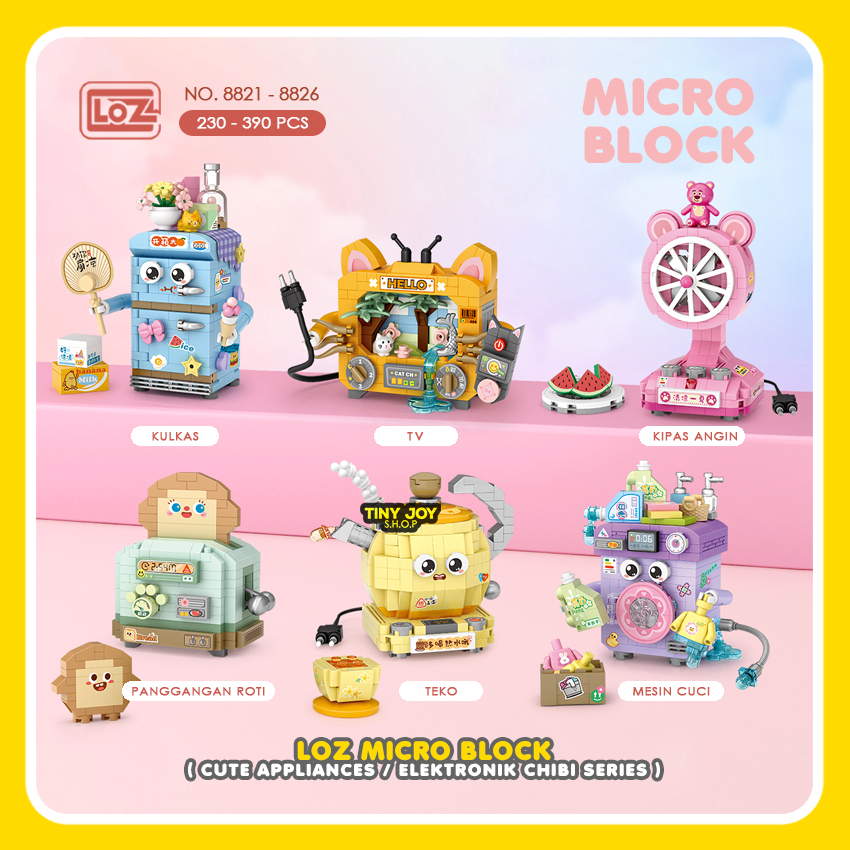 Jual LOZ Mainan Micro Block (CUTE APPLIANCE / ELEKTRONIK CHIBI) 8821 ...