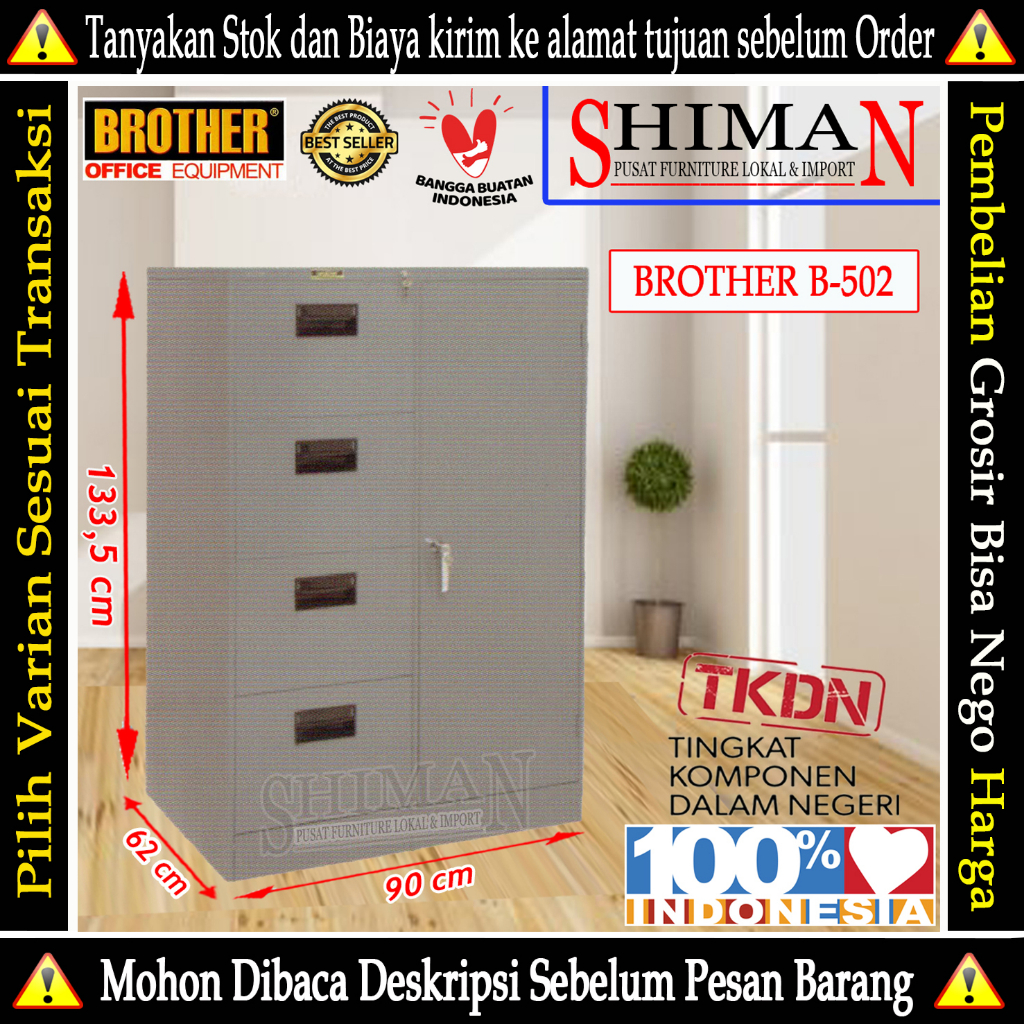 Jual Lemari Cabinet Rak Besi Swing Door B 502 BROTHER | Shopee Indonesia