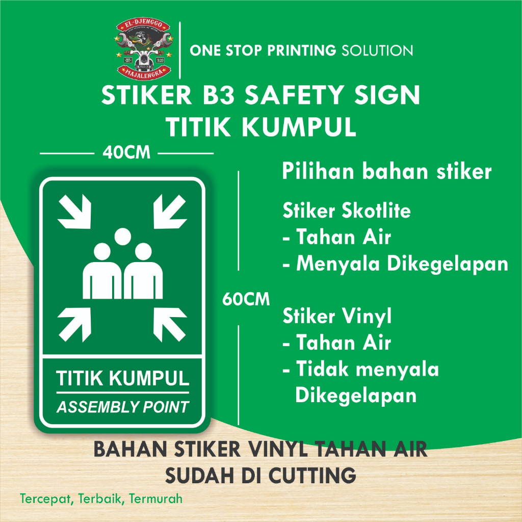 Jual STIKER RAMBU TITIK KUMPUL ASSEMBLY POINT | Shopee Indonesia