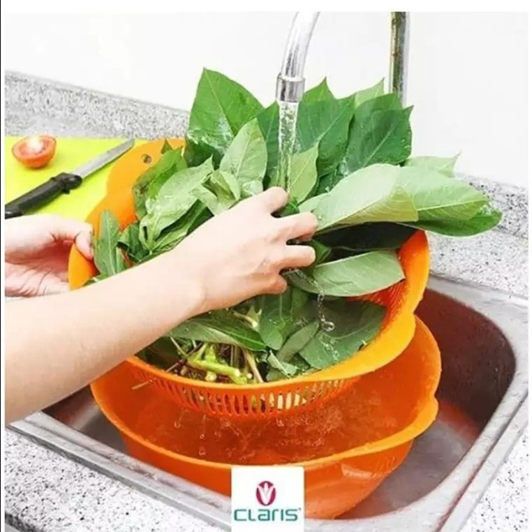 Jual Baskom Tirisan Sayuran Beras Buah Baskom Lubang Set Serbaguna ...