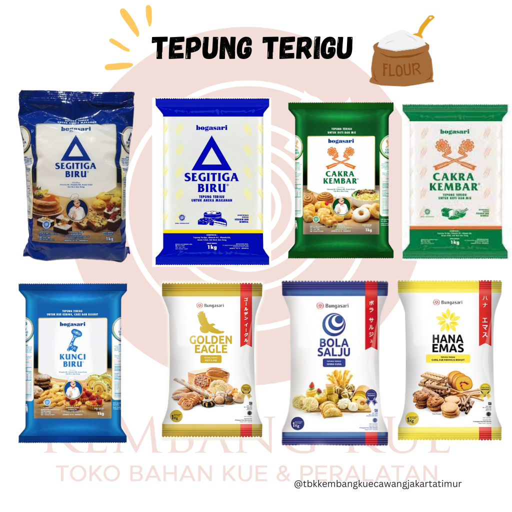 Jual TEPUNG TERIGU KEMASAN 1 KG/ TEPUNG TERIGU | Shopee Indonesia