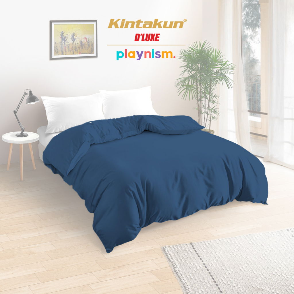 Jual Kintakun Selimut Tebal / Bed Cover Only Double 180 King Dark Blue ...