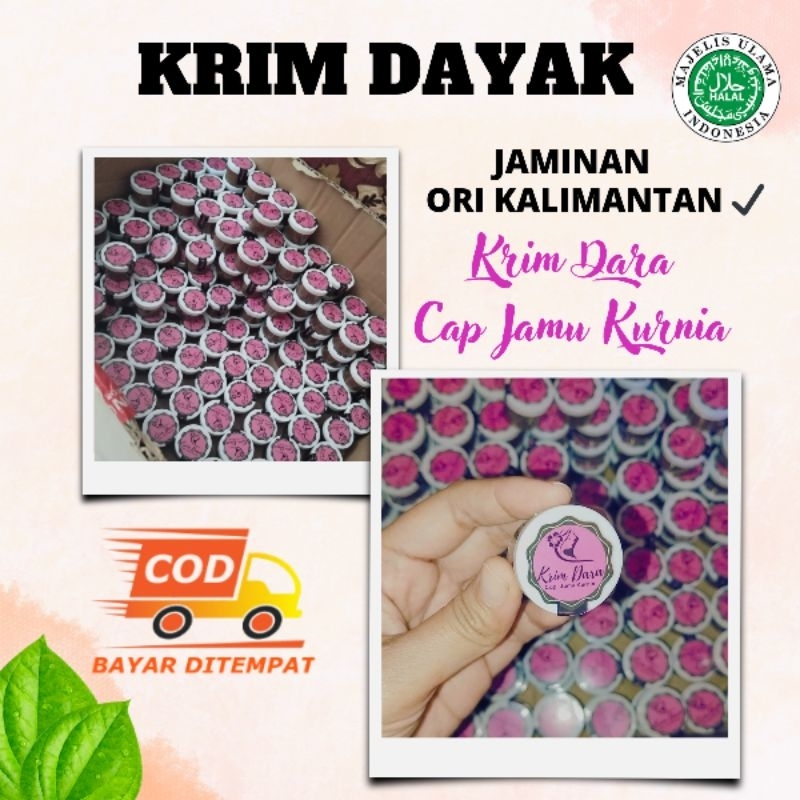 Jual KRIM DAYAK KRIM DARA CAP JAMU KURNIA. ASLI SUKU DAYAK KALIMANTAN ...