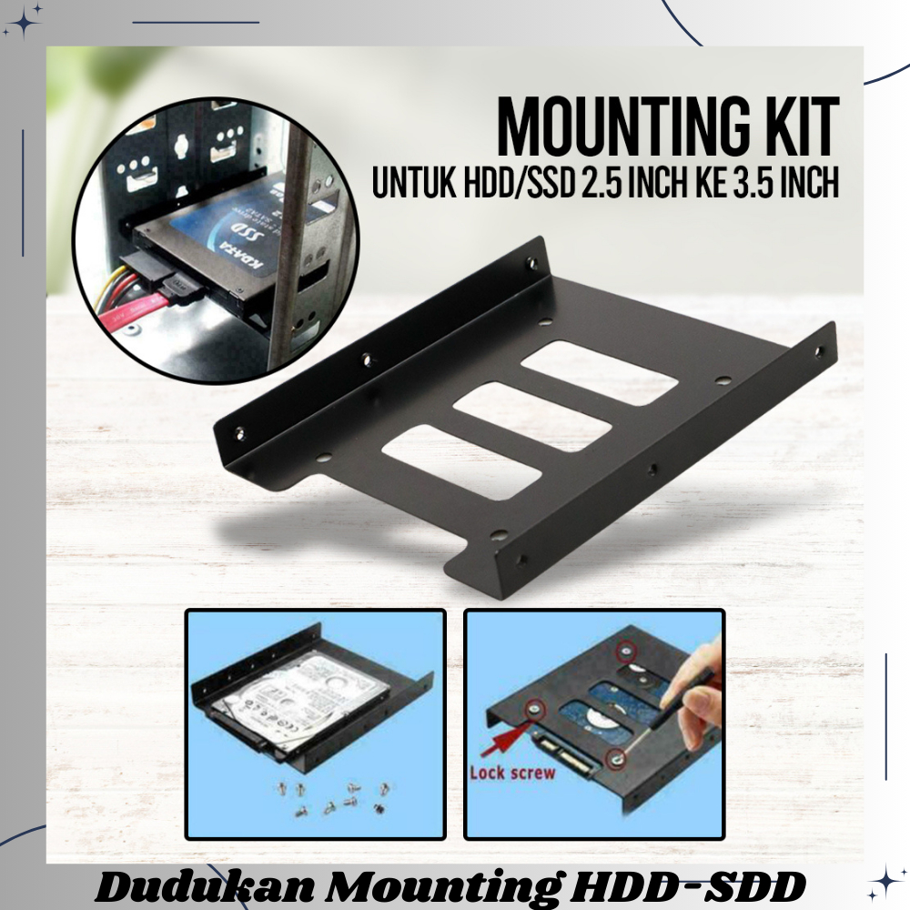 Jual Mounting Kit Untuk HDD/SSD 2.5 Inch ke 3.5 Inch - Dudukan Adapter ...